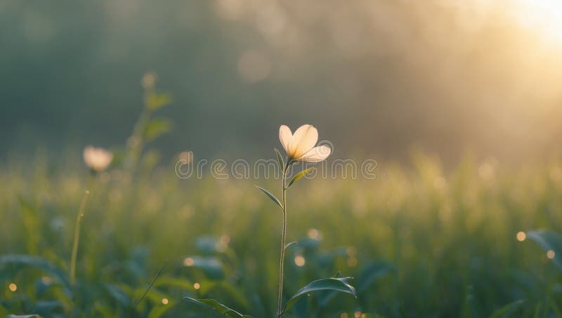 Sunrise Flower Hope Nature Growth New Beginnings Stock Image - Image of ...