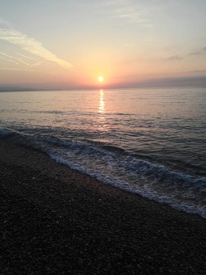 Sunrise in French riviera stock photo. Image of sunrise - 78078334
