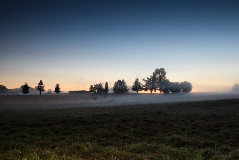 Sunrise in the Galicia Countryside Stock Photo - Image of silhouette ...