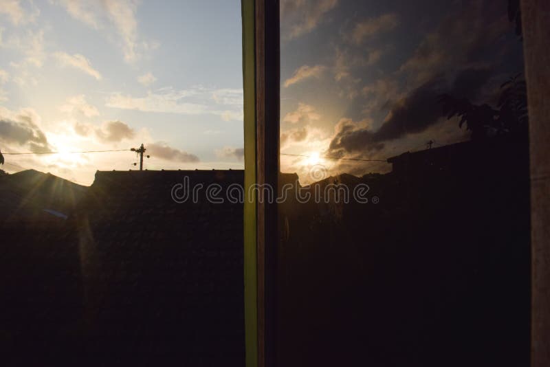 Sunrise on a glass stock photo. Image of water, tint - 117957642