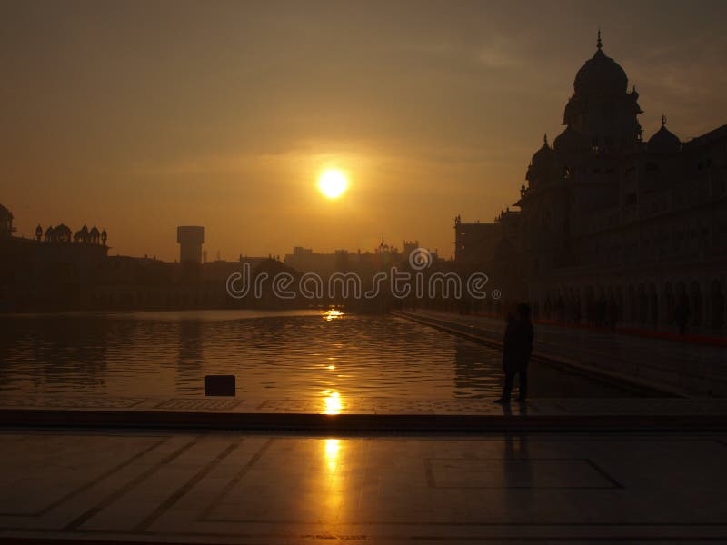 Sunrise at the Golden Temple Stock Photo - Image of golden, sunrise ...
