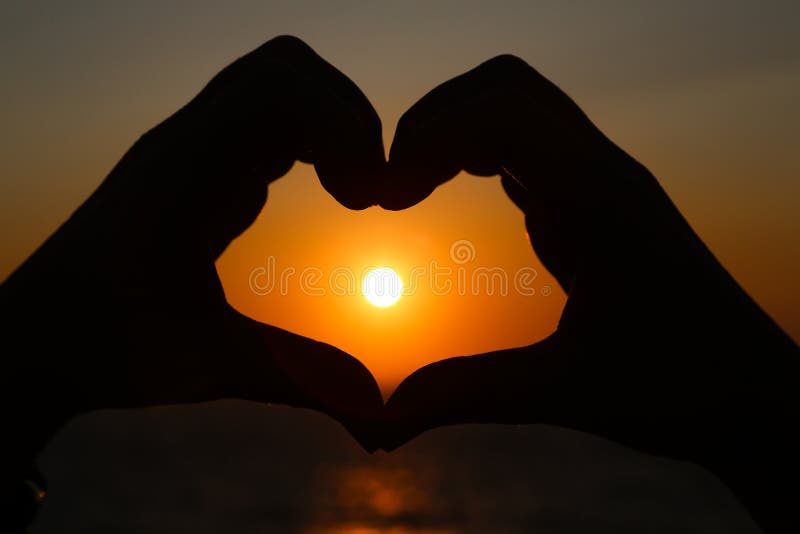 Sunrise Heart stock image. Image of female, bright, emotion - 49951461