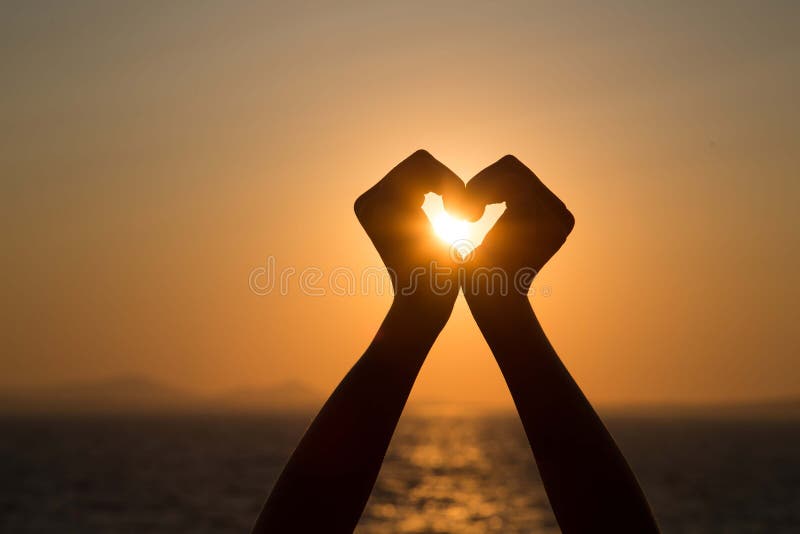 Sunrise Heart stock photo. Image of romantic, orange - 57243076