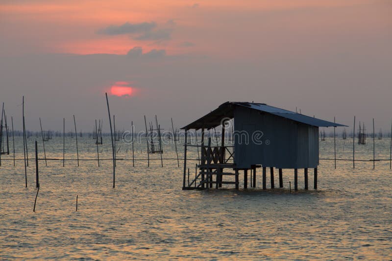 Sunrise with house stock photo. Image of beautiful, color - 45651086