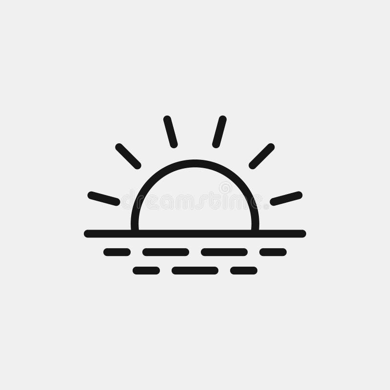 Sunrise Icon Logo Design. Simple Flat Vector Illustration Stock Vector - Illustration of sign ...