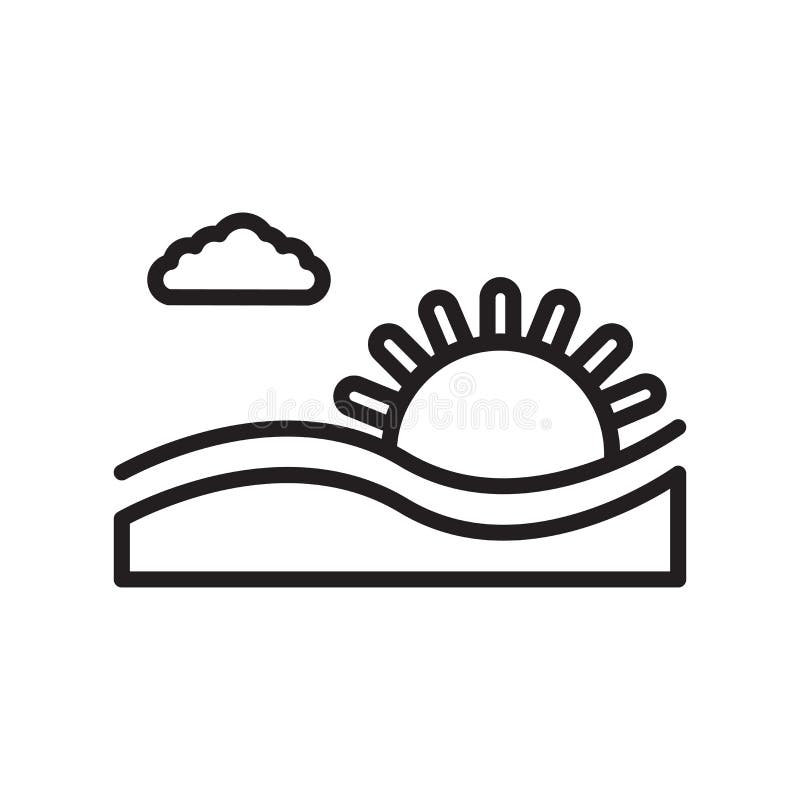 Sunrise Icon Vector Sign and Symbol Isolated on White Background ...