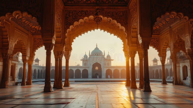 Pillars Fort Agra India Stock Illustrations – 8 Pillars Fort Agra India ...