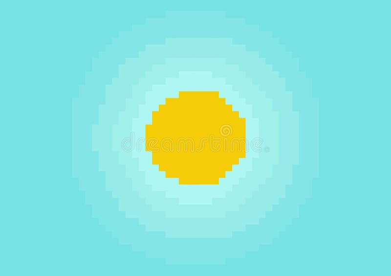 Sunrise Illustration in Pixel Style 2 Stock Vector - Illustration of ...
