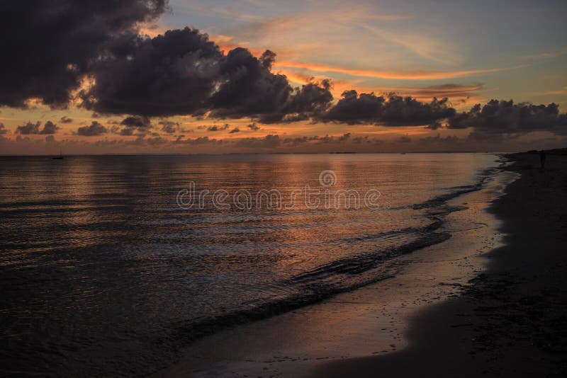 Sunrise - Inhassoro - Mozambique Stock Photo - Image of silhouette ...