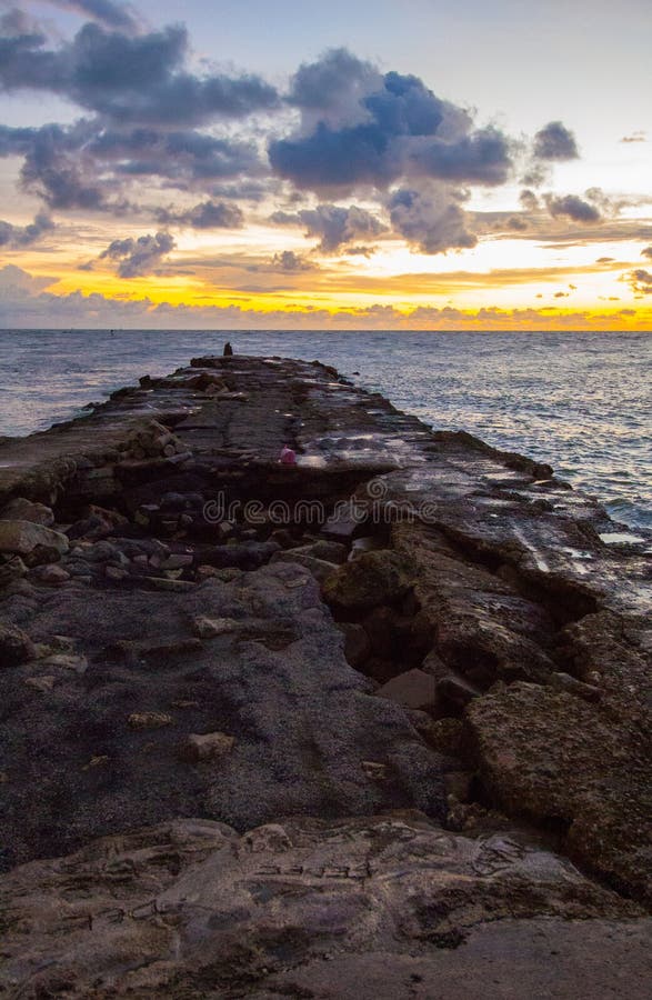 Sunrise at Jetty Park, Fort Pierce, Florida Stock Photo - Image of ...