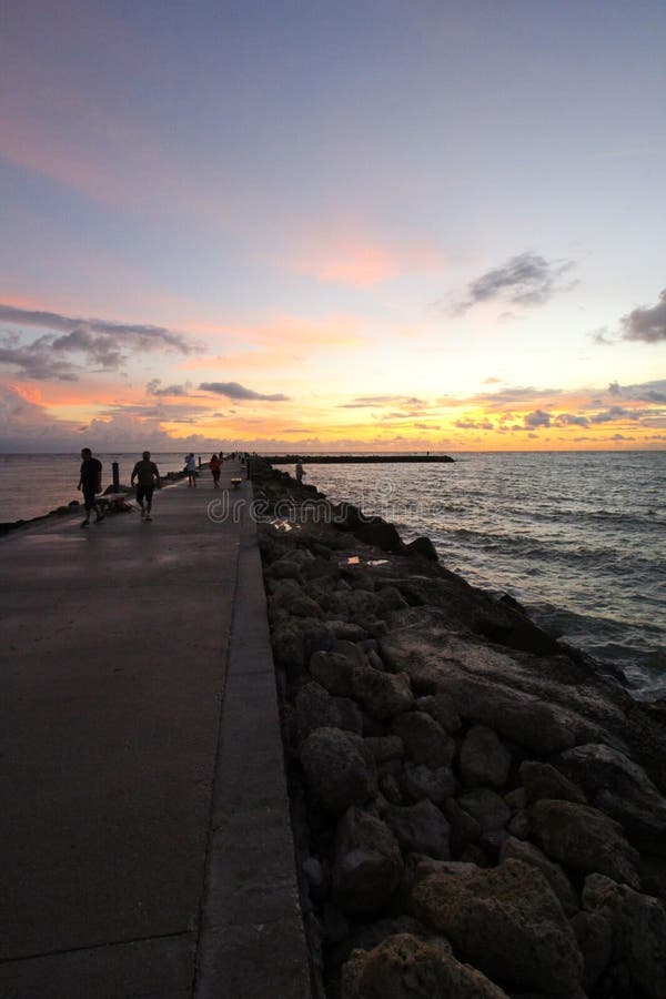Sunrise at Jetty Park, Fort Pierce, Florida Stock Image - Image of ...