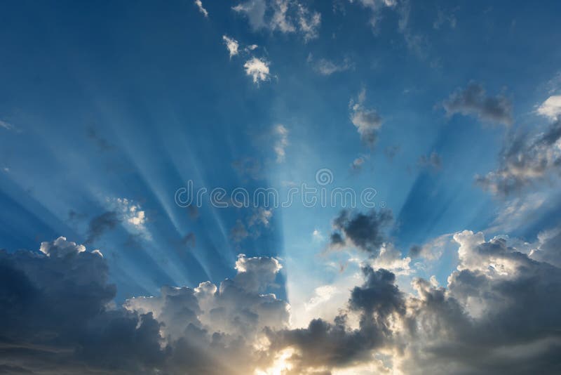Sunrise with light rays stock image. Image of dawn, majestic - 74547803