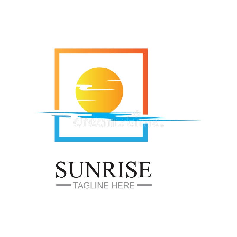 Sunrise Logo Template. Vector Illustration Icon Logo Template Sun Over ...