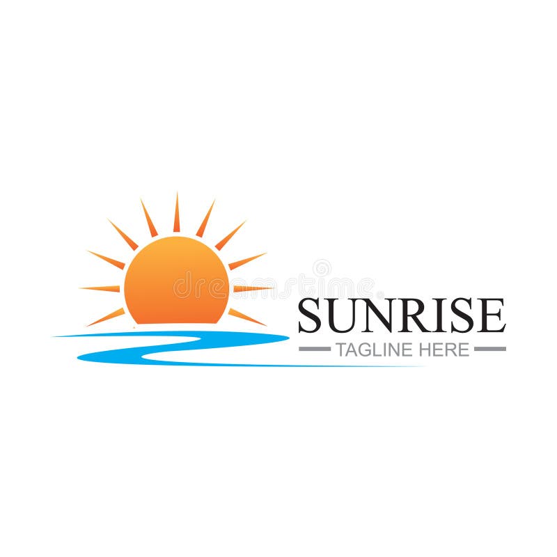 Sunrise Logo Template. Vector Illustration Icon Logo Template Sun Over ...