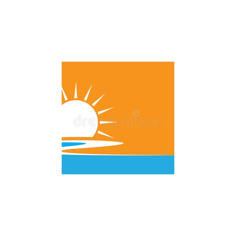 Sunrise Logo Template. Vector Illustration Icon Logo Template Sun Over ...