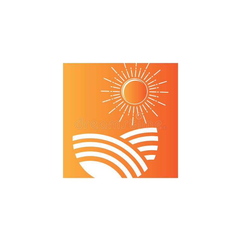 Sunrise Logo Template. Vector Illustration Icon Logo Template Sun Over ...