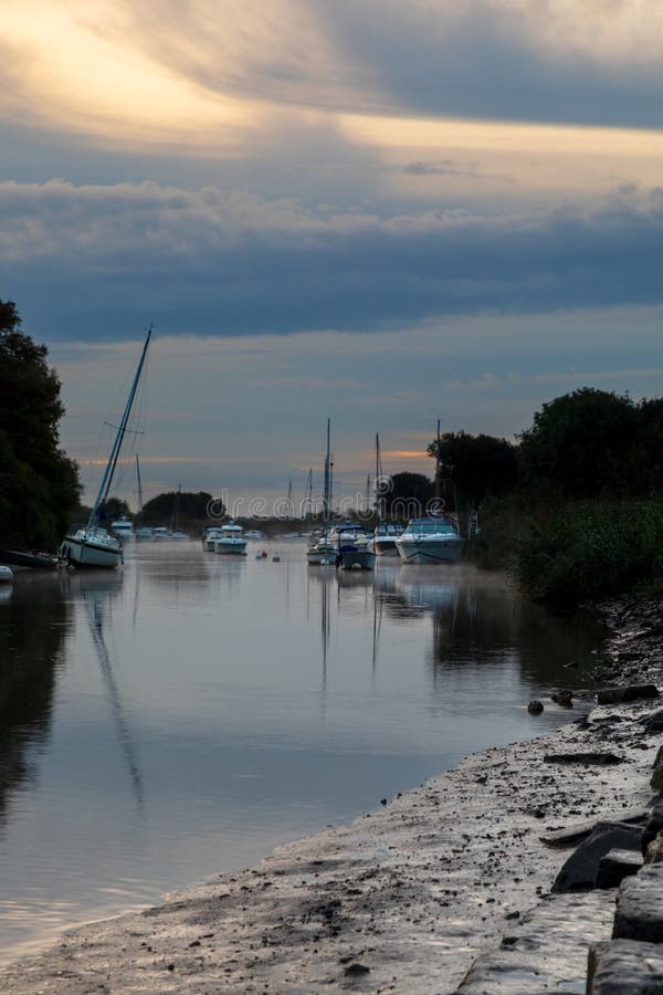 Sunrise on the River Frome at Wareham, Dorset, UK Stock Image - Image ...