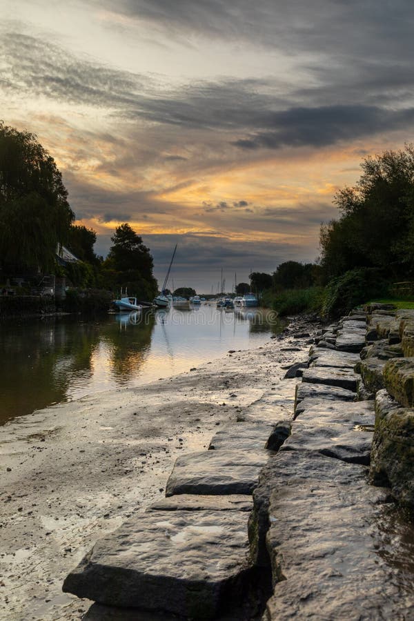 Sunrise on the River Frome at Wareham, Dorset, UK Stock Image - Image ...