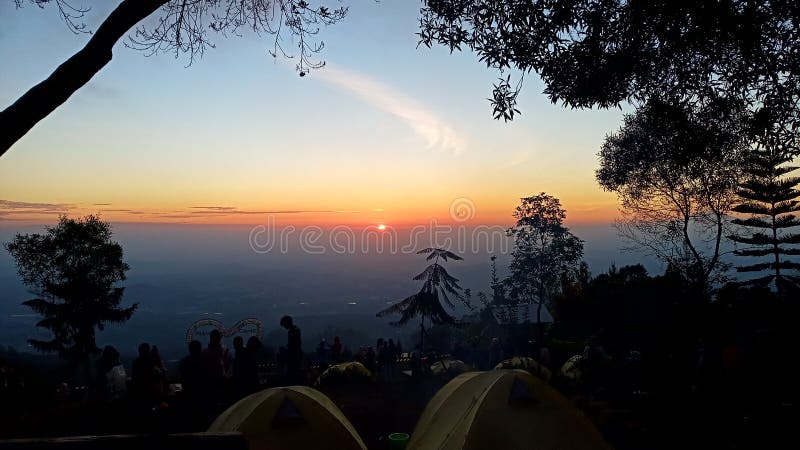 Sunrise Mawar Camp Ungaran Semarang Indonesia Stock Photo - Image of ...