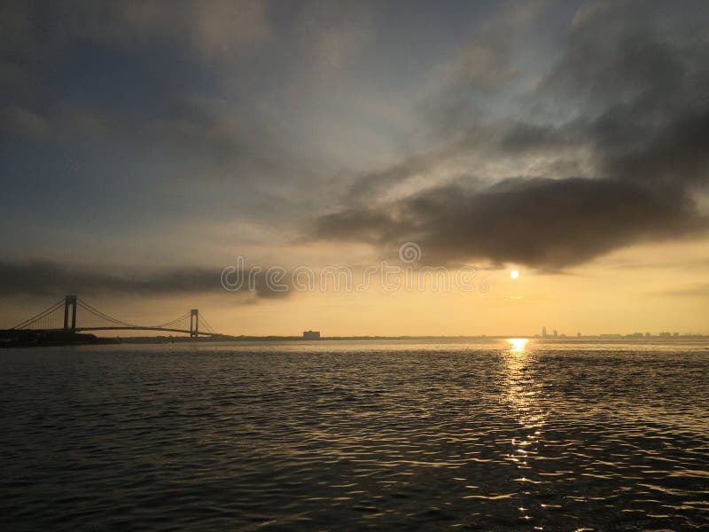 Sunrise in May in Staten Island, New York, NY. Stock Photo - Image of ...