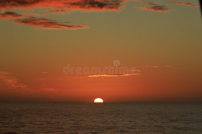 Sunrise at Mid Indian Ocean with Golden Light Stock Image - Image of ...