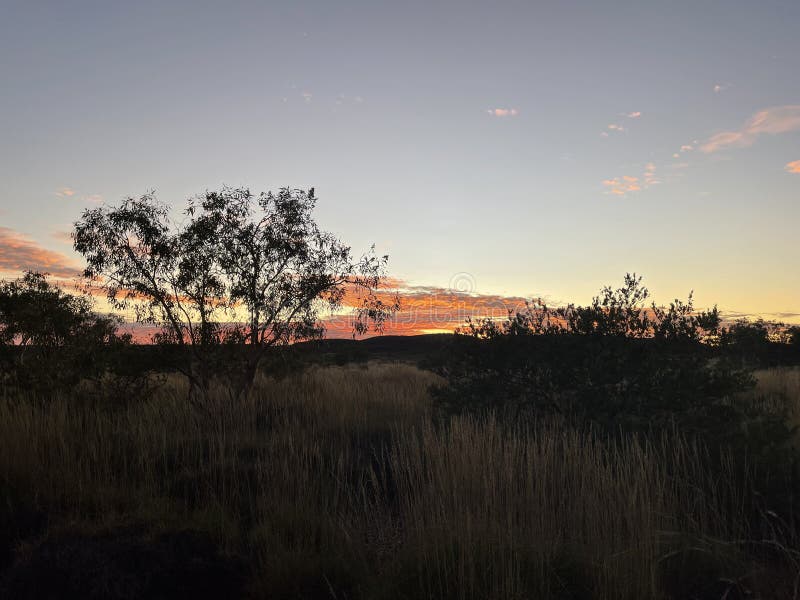 A sunrise in a mining camp stock photo. Image of mining - 248803716
