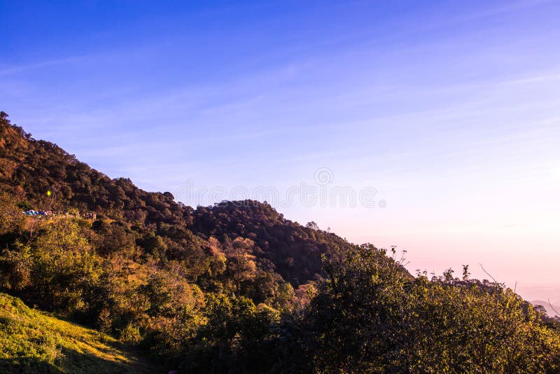 Sunrise at Mon Sone View Point Stock Image - Image of fresh, rural ...