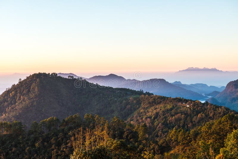 Sunrise at Mon Sone View Point Stock Image - Image of fresh, rural ...