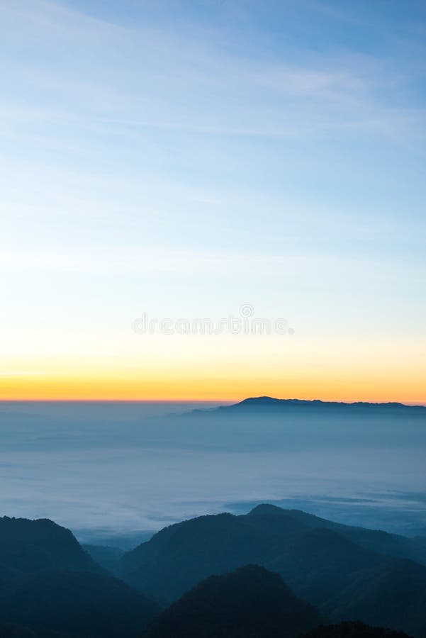 Sunrise at Mon Sone View Point Stock Photo - Image of summer, country ...