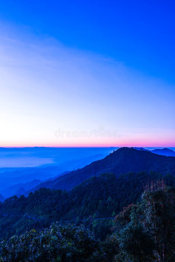 Sunrise at Mon Sone View Point Stock Image - Image of fresh, rural ...