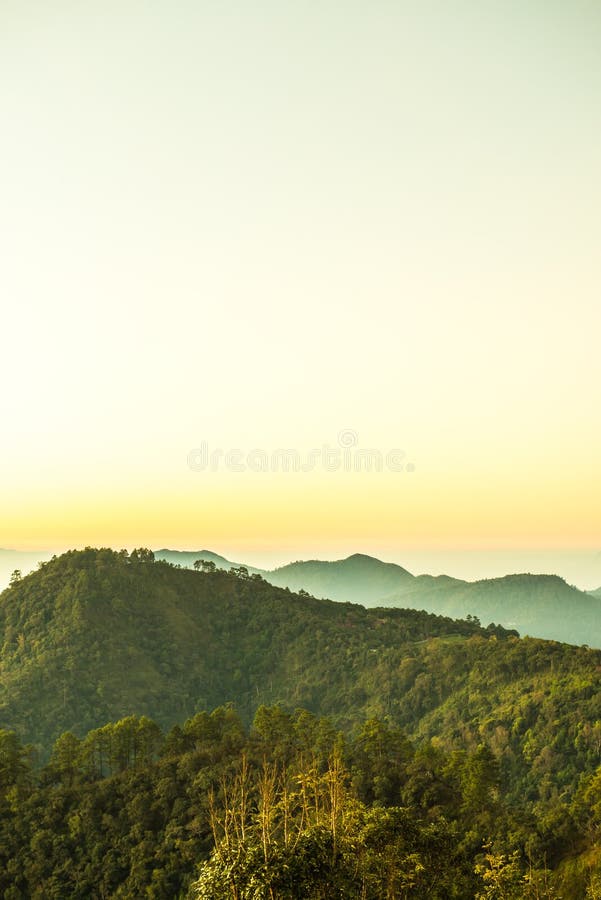 Sunrise at Mon Sone View Point Stock Image - Image of tranquilly ...