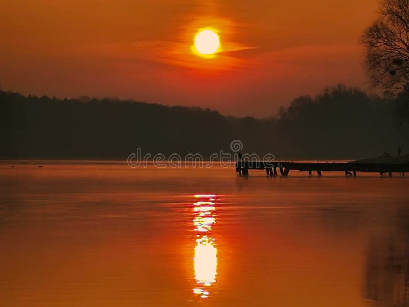 Sunrise, Morning, Lakeside, Sun, Nature Stock Image - Image of shore ...