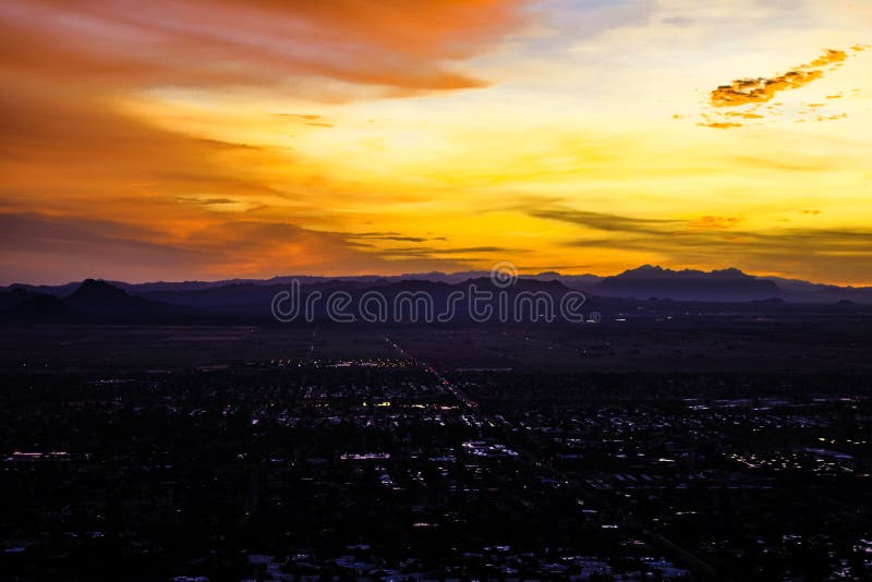 Sunrise in Phoenix, Arizona Stock Image - Image of bell, canyon: 110497897