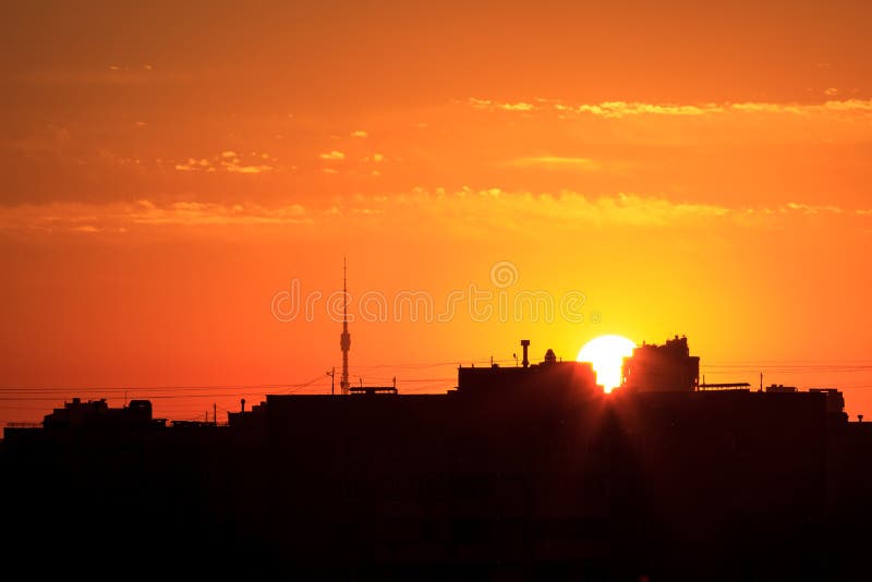 Sunrise in Moscow stock image. Image of square, government - 7118285