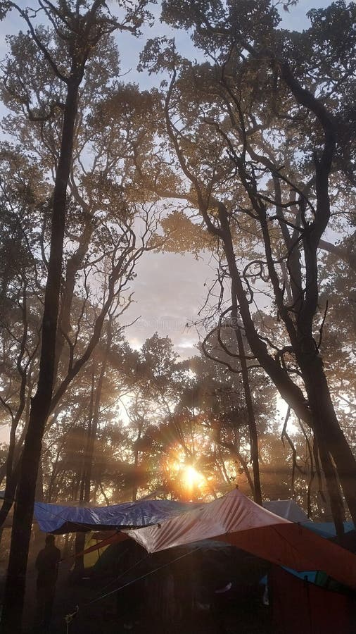 Sunrise on Mount Cikuray, Garut City Stock Image - Image of cikuray ...