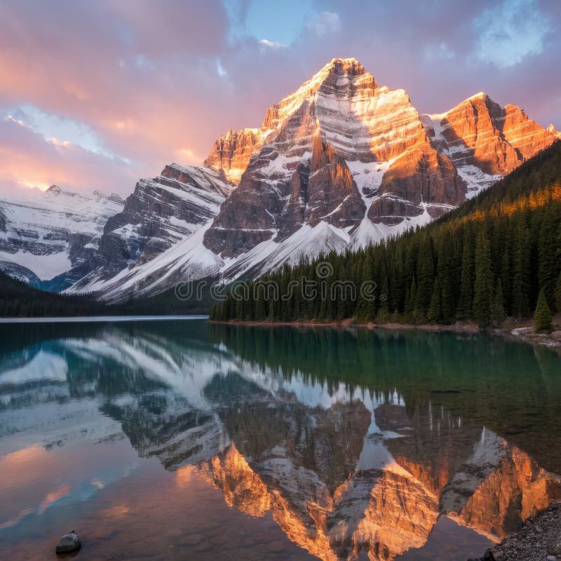 Sunrise Mountain Lake Reflection, Landscape Photography, Mountain ...