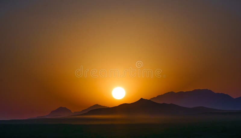 Sunrise in the Mountain by Varzaneh - Iran Stock Image - Image of ...