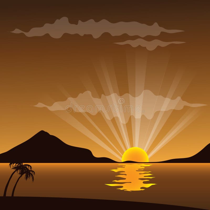 Sunrise background design stock vector. Illustration of sunrise - 182788250
