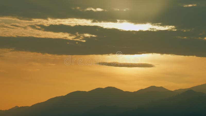 Sunrise in Mountains. Golden Gradient Background. Sunrise in the ...