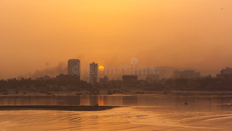 Sunrise at Mumbai, India stock photo. Image of beautiful - 90205198