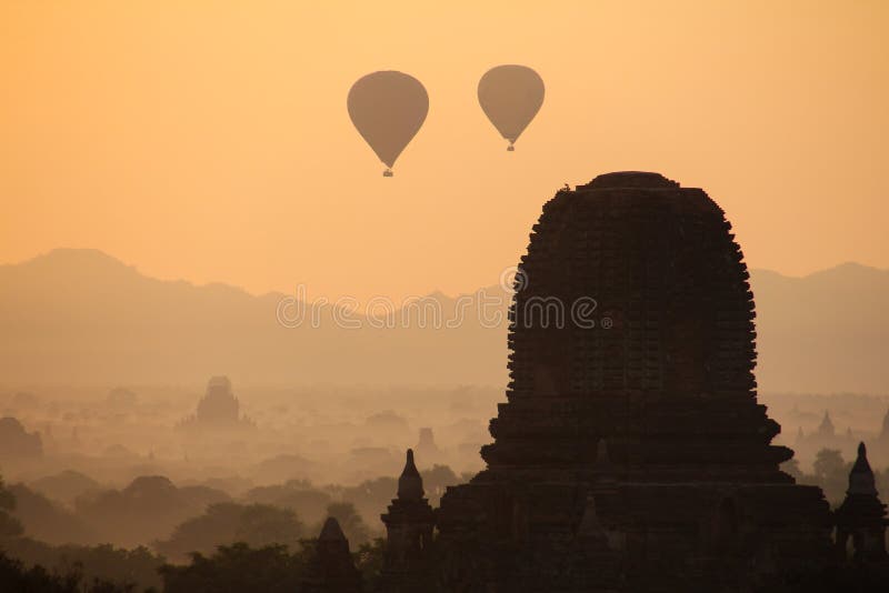 Sunrise in Myanmar stock photo. Image of heritage, asia - 145240612