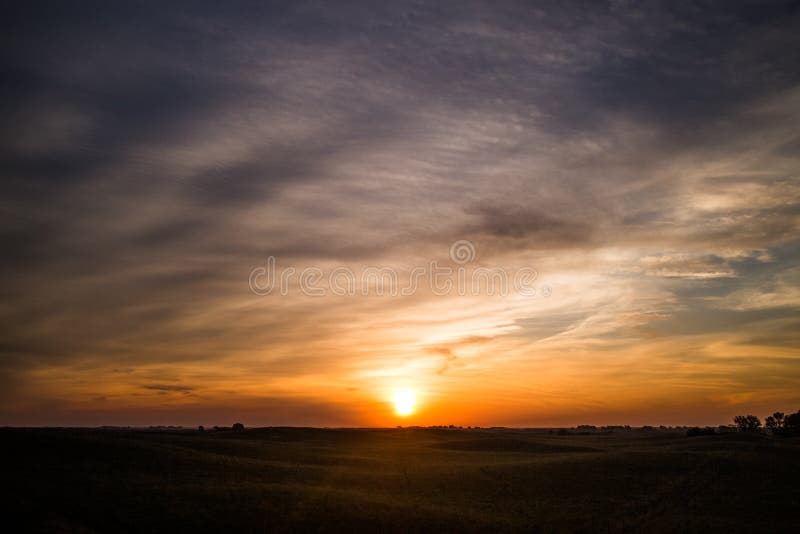 Sunrise in the Nebraska Sandhills Stock Photo - Image of early ...