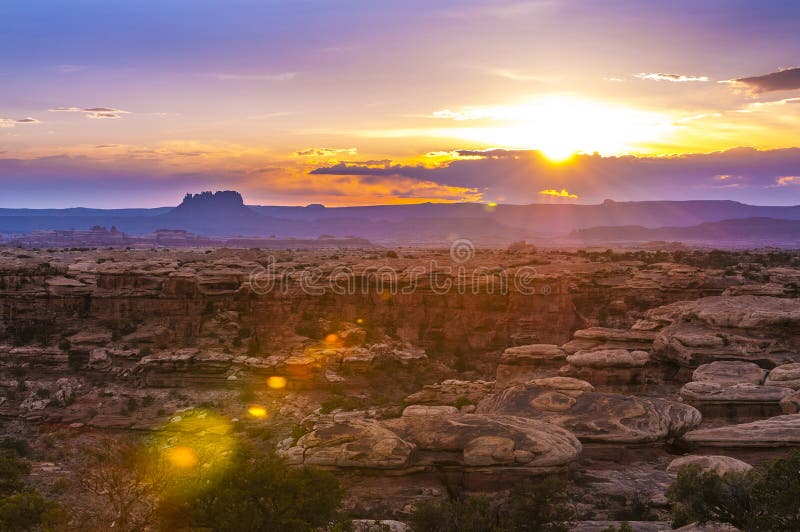 Sunrise in Needles District Stock Photo - Image of canyonlands, cliffs ...