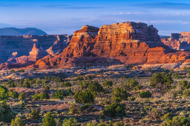 Sunrise in Needles District Stock Image - Image of peak, cliff: 31972661