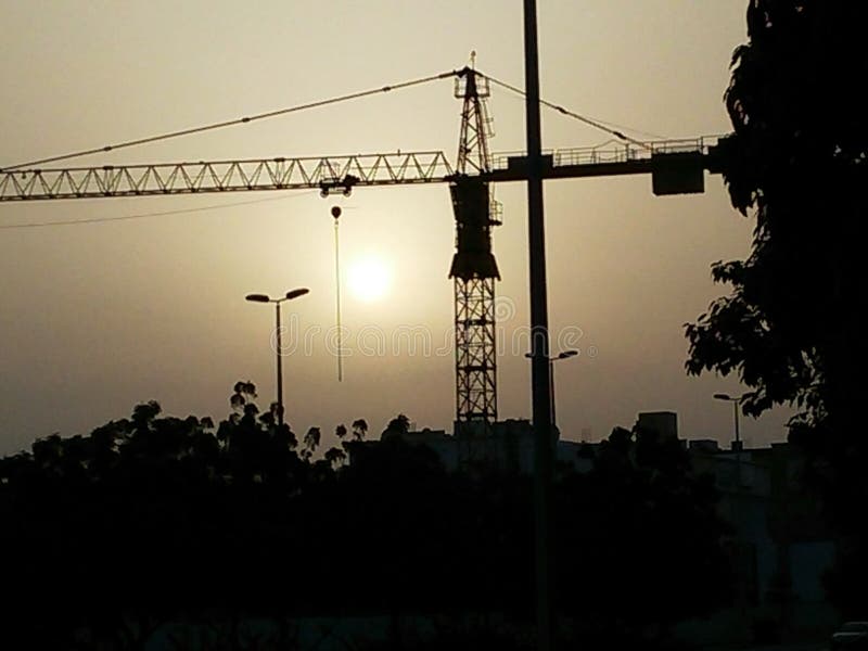 Sunrise stock image. Image of work, archetecture, sunrise - 94346443