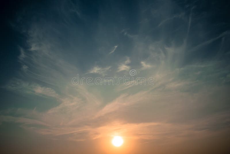 Sunrise with nice clouds stock photo. Image of abstract - 83925630