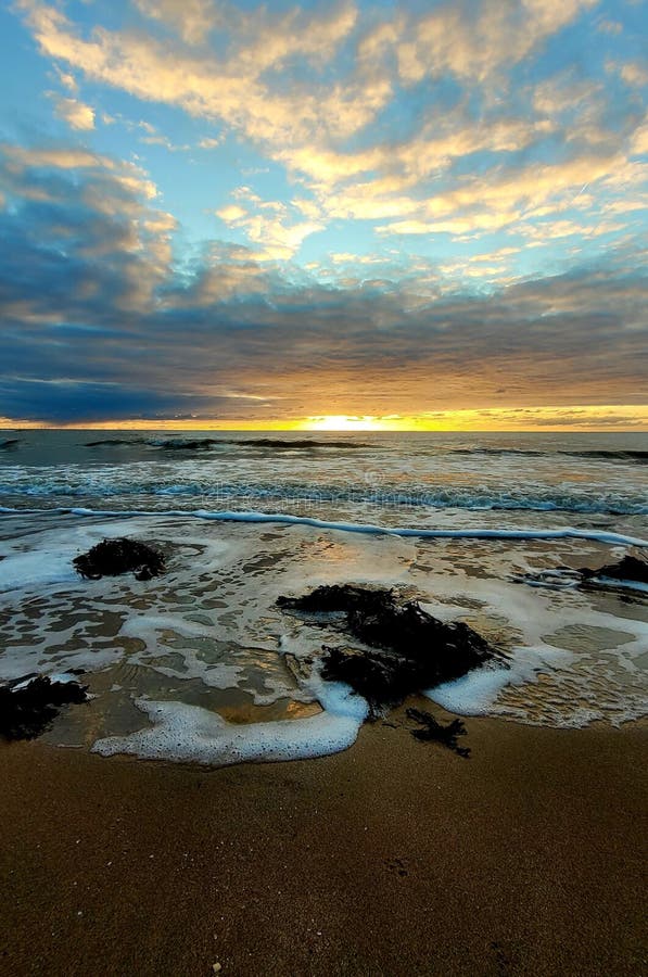 Sunrise, the North Sea, Ramsgate, Kent, UK Stock Photo - Image of coast ...