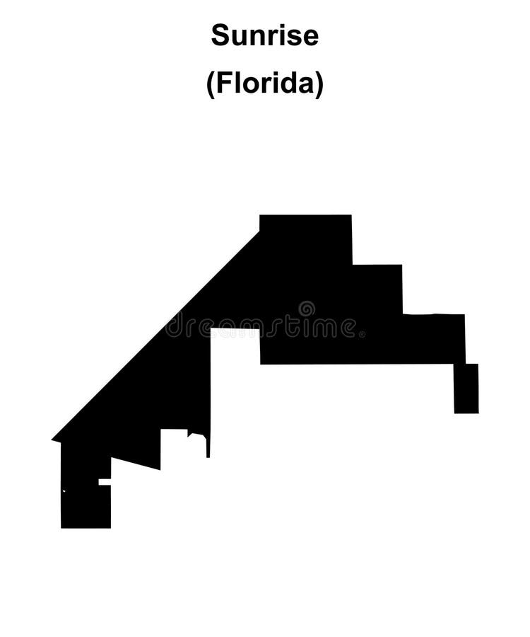 Sunrise outline map stock vector. Illustration of boundaries - 357257040