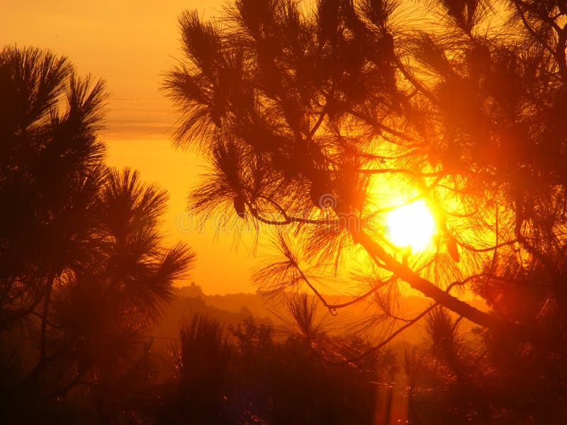 Sunrise Outside My Hotel Room Window Stock Photo - Image of haze, warm ...