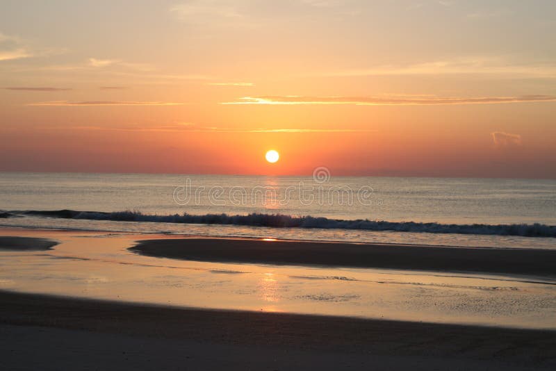Sunrise Over the Atlantic Ocean Stock Image - Image of clouds, morning ...